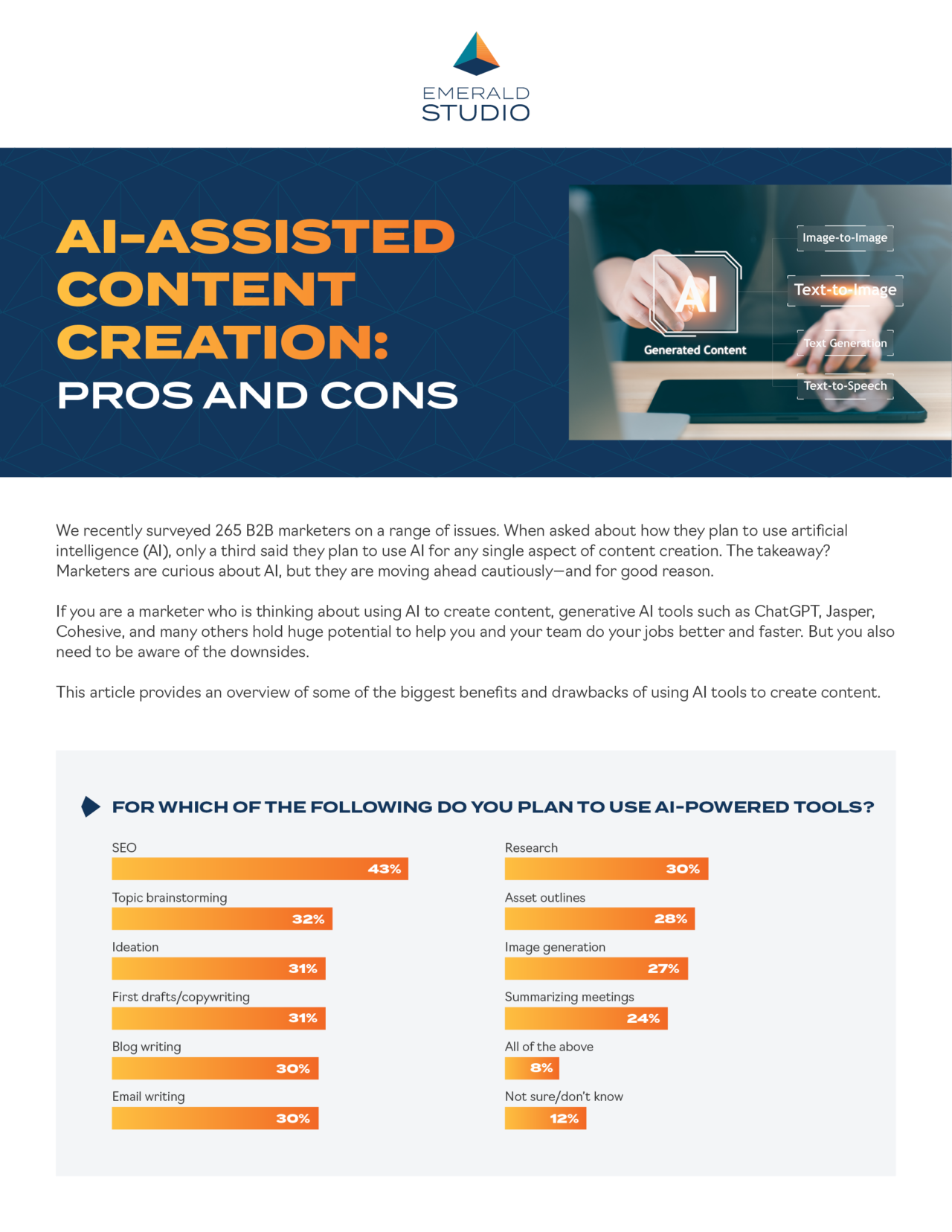 AI-Assisted Content Creation: Pros and Cons List - Emerald Studio